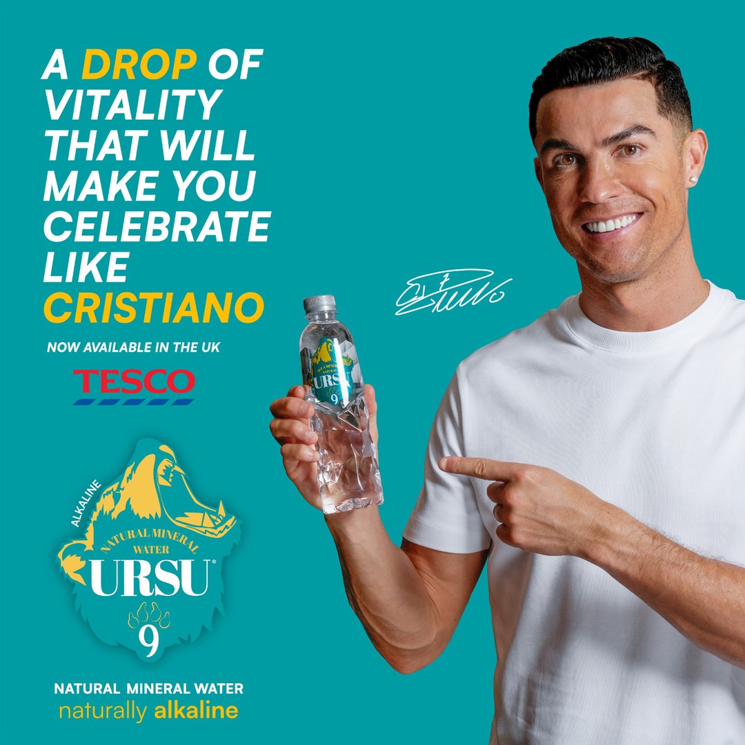 Cristiano Ronaldo Ursu Alkaline Water PH 9 The SGFR Store Cristiano Ronaldo Ursu Alkaline Water PH 9 The SGFR Store